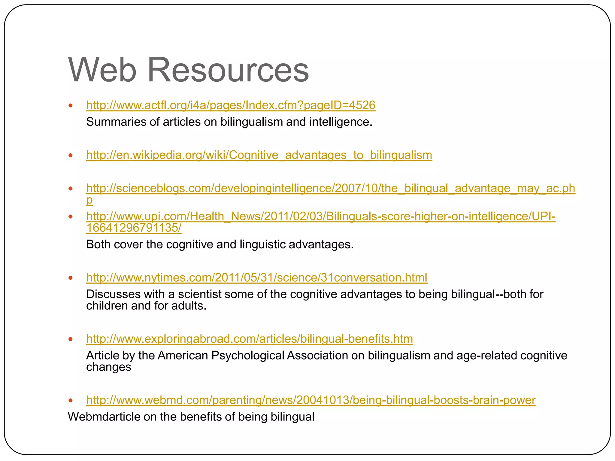 Bilingualism & Intelligence | PPTX