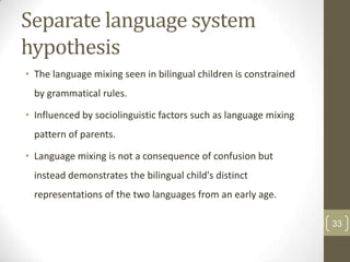 Bilingualism: Definitions and Issues | PPT