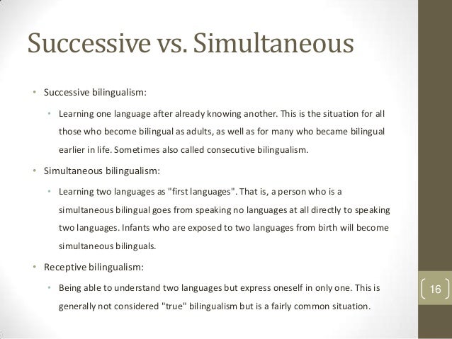 Bilingualism: Definitions and Issues
