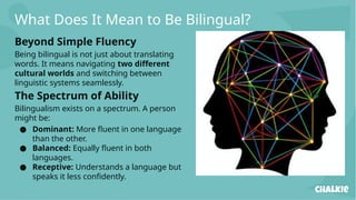 Bilingualism-in-Education and how it benefits students | PPTX