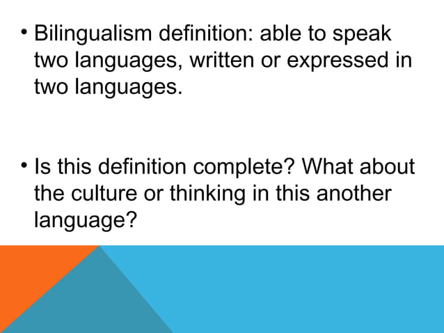 Bilingualism[1] | PPT