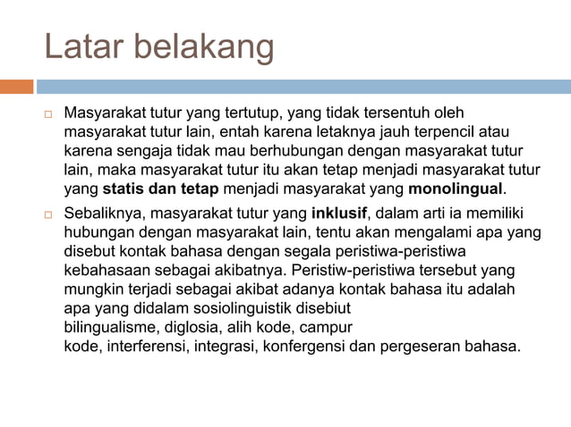 Bilingualism and diglosia | PPTX