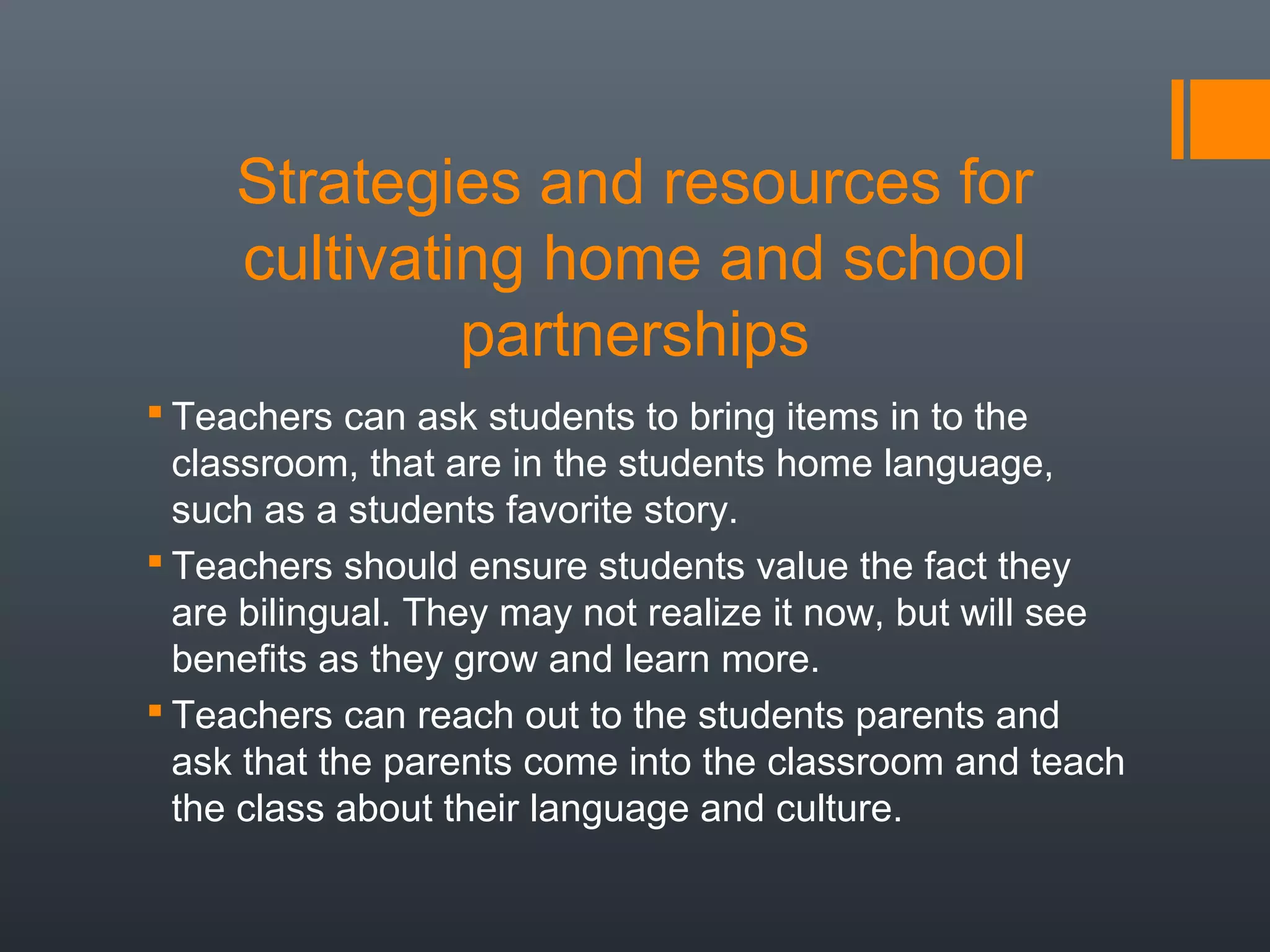 Bilingualism and home language use | PPT