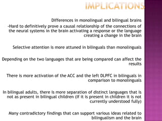 Bilingualism and the brain 6300 | PPTX