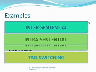 Bilingualism, code switching, and code mixing | PPTX