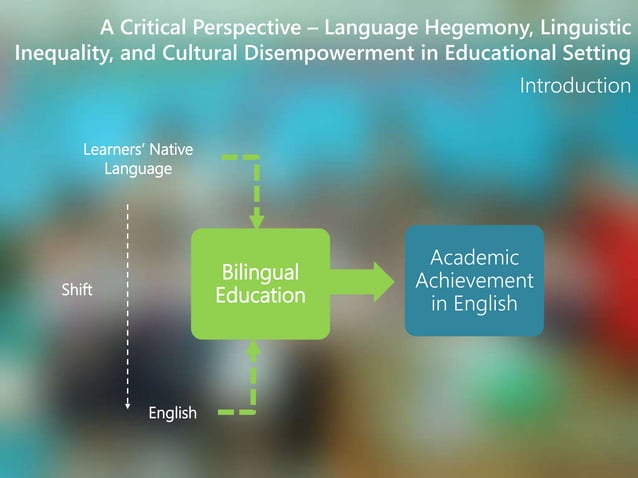 Bilingualism education (A Critical Perspective – Language Hegemony ...