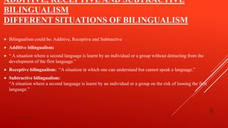 Bilingualism, Multilingualism & Diglossia | PPTX