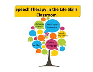 Speech Therapy in the Life Skills Classroom | PDF