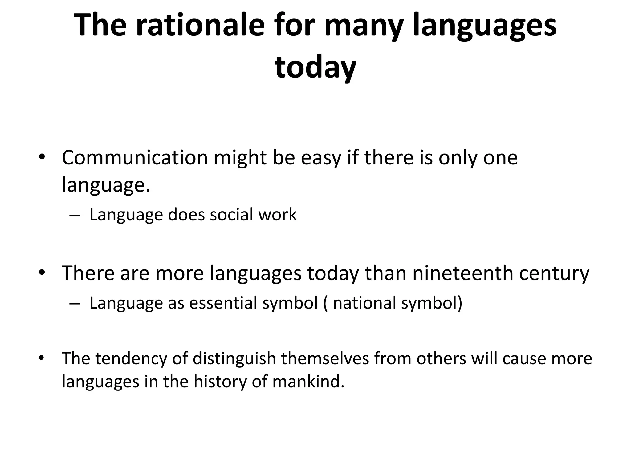 Bilingualism why so many languages | PPT