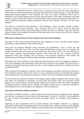 Bilingual Mental Lexicon and Translation: A Psycholinguistic Study of ...