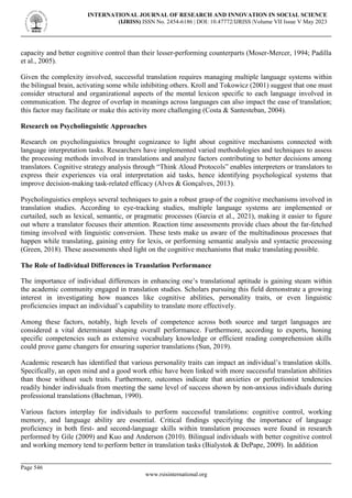 Bilingual Mental Lexicon and Translation: A Psycholinguistic Study of ...