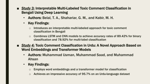 Bilingual Toxic Comment Classification of English and Urdu.pptx