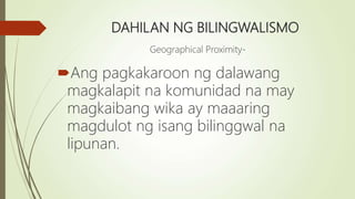 Bilingwal multilingwal | PPT