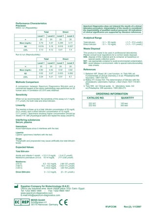Bilirubin | PDF | Blood Disorders | Diseases and Conditions