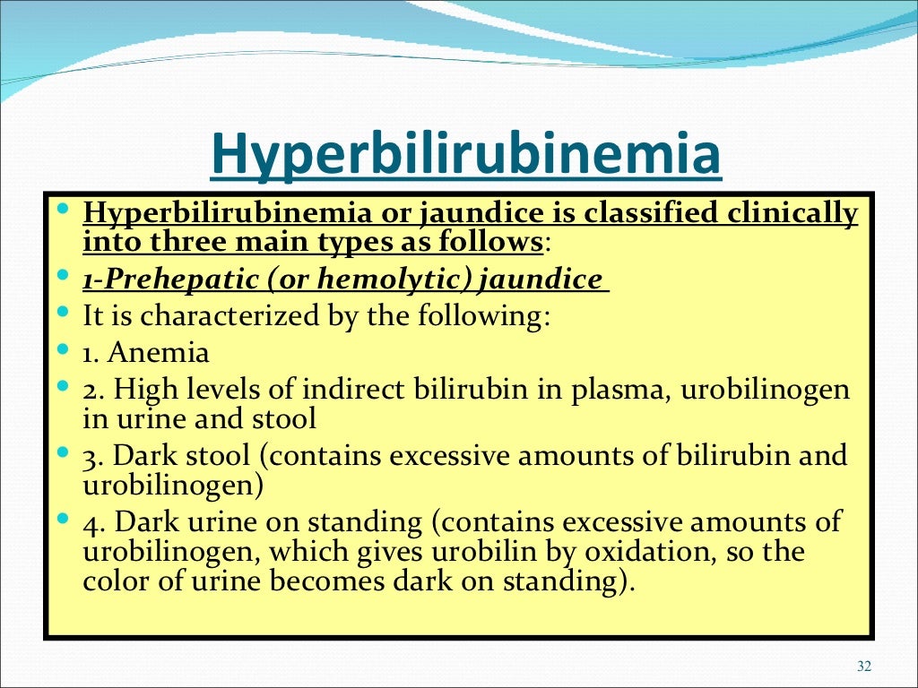 Elevated Bilirubin Levels In Asymptomatic Adults