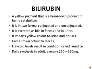 Bilirubin estimation | PPTX