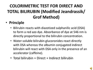 Bilirubin estimation | PPTX