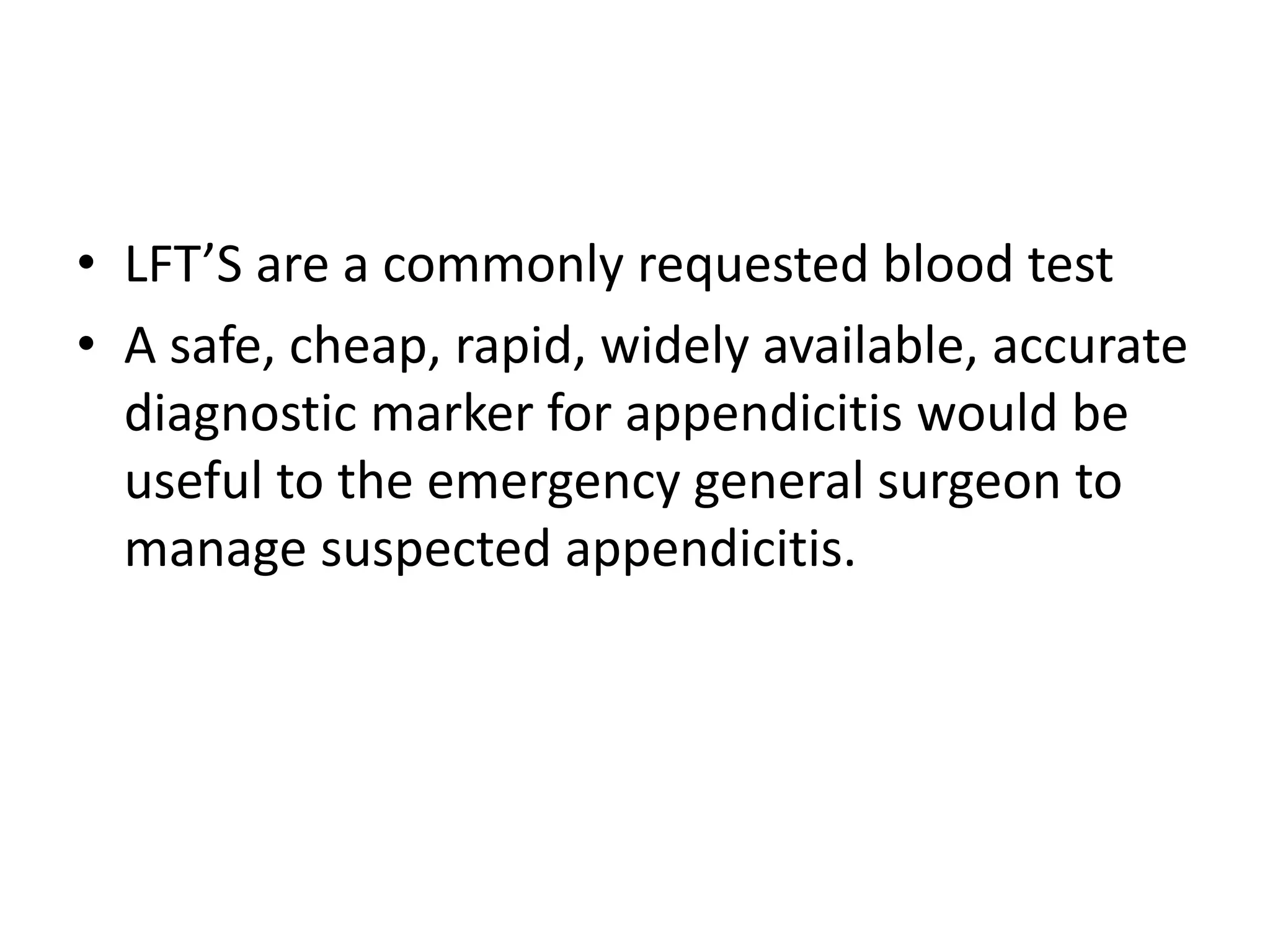 Bilirubin marker of acute appendicitis.pptx