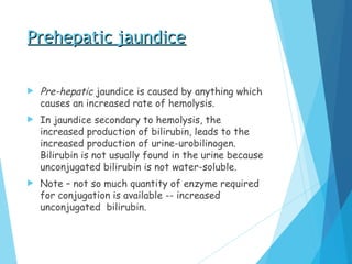 BILIRUBIN MEABOLISM & JAUNDICE and liver failure | PPT
