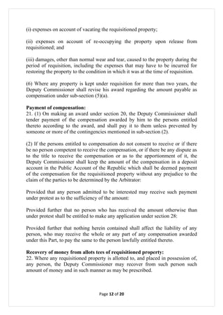 ASSIGNMENT ON – “THE ACQUISITION AND REQUISITION OF IMMOVABLE PROPERTY ...