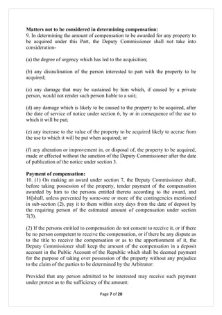 ASSIGNMENT ON – “THE ACQUISITION AND REQUISITION OF IMMOVABLE PROPERTY ...