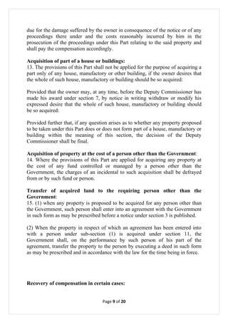 ASSIGNMENT ON – “THE ACQUISITION AND REQUISITION OF IMMOVABLE PROPERTY ...