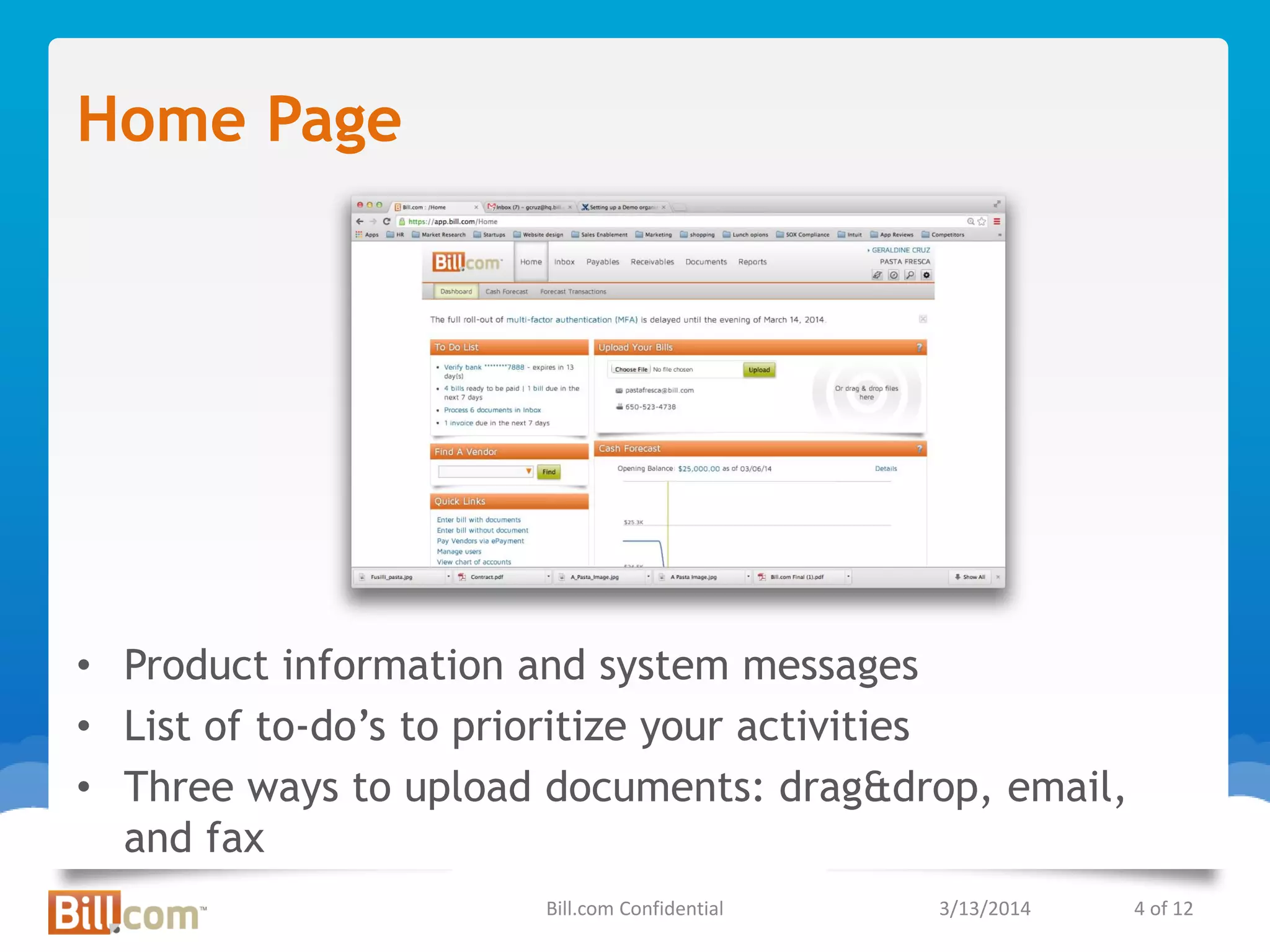 Meet Bill.com: Product Demo Overview | PDF