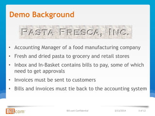 Meet Bill.com: Product Demo Overview | PDF