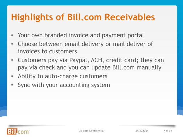 Meet Bill.com: Product Demo Overview | PDF