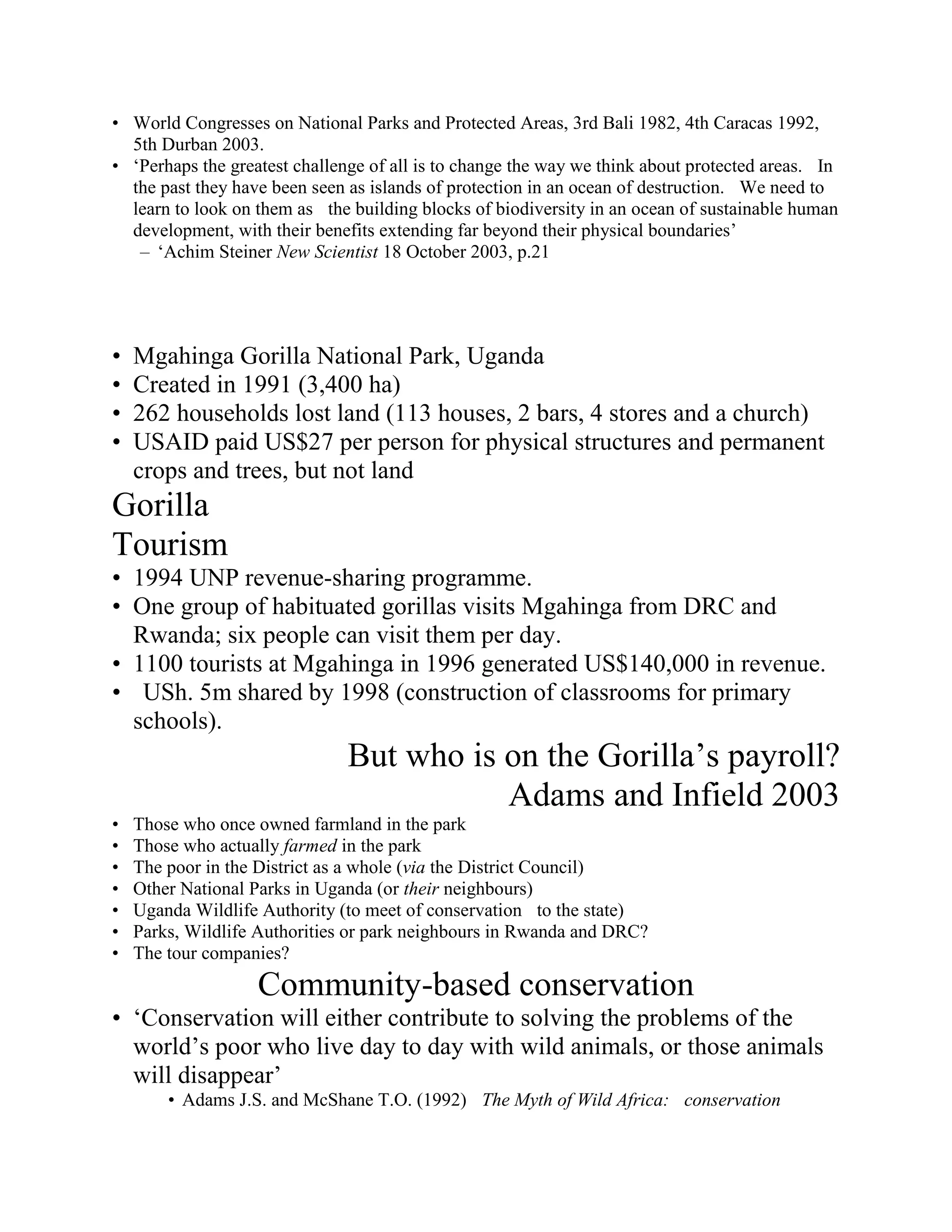 Seminar: Bill Adams on the political ecology of biodiversity ...