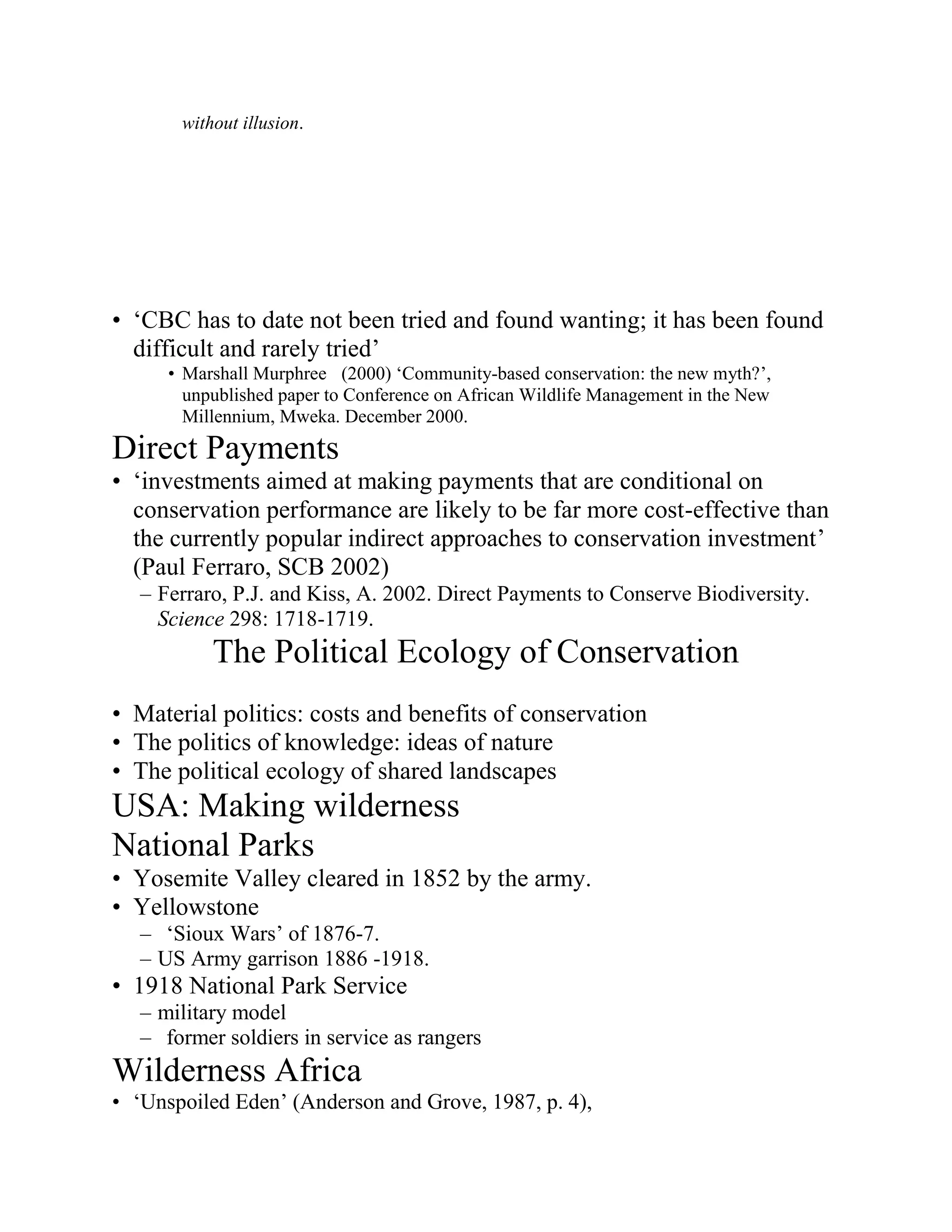 Seminar: Bill Adams on the political ecology of biodiversity ...