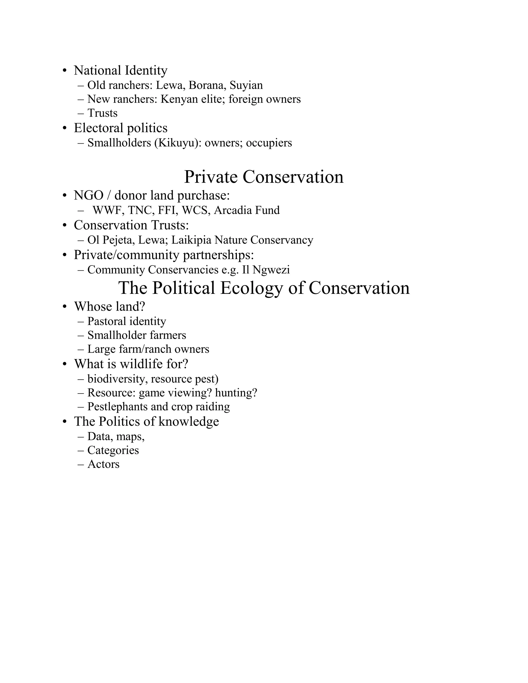 Seminar: Bill Adams on the political ecology of biodiversity ...