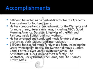 bill conti | PPT