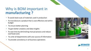 Why is BOM Important in Manufacturing? | PPT