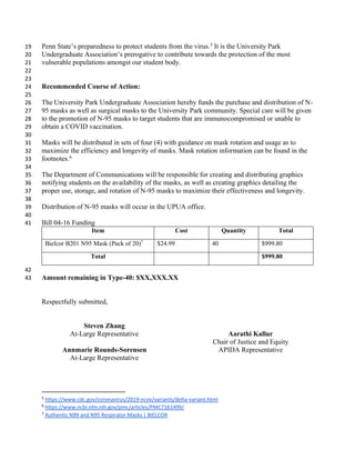 Bill 04.16 funding for covid 19 resources | PDF