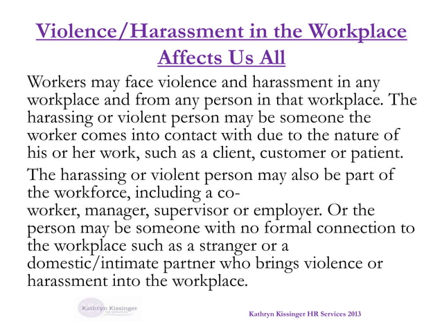 The Importance of Bill 168 | PPT