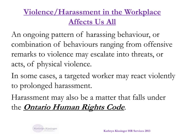 The Importance of Bill 168 | PPT