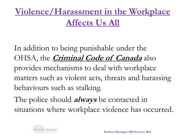 The Importance of Bill 168 | PPT