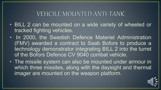 Bill 2 anti tank guided weapon, sweden | PPTX