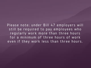 Bill 47 Has Passed: Changes To Employment Law Standards Come Into ...