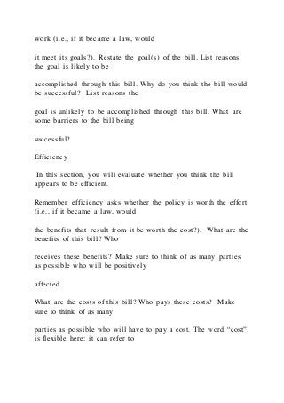 Bill Analysis Assignment Guide CAD 625 Children, Youth, and | DOCX