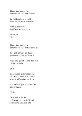 Bill Analysis Assignment Guide CAD 625 Children, Youth, and | DOCX