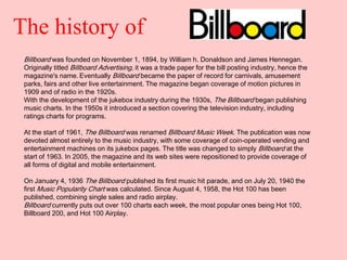Billboard magazine research | PPTX