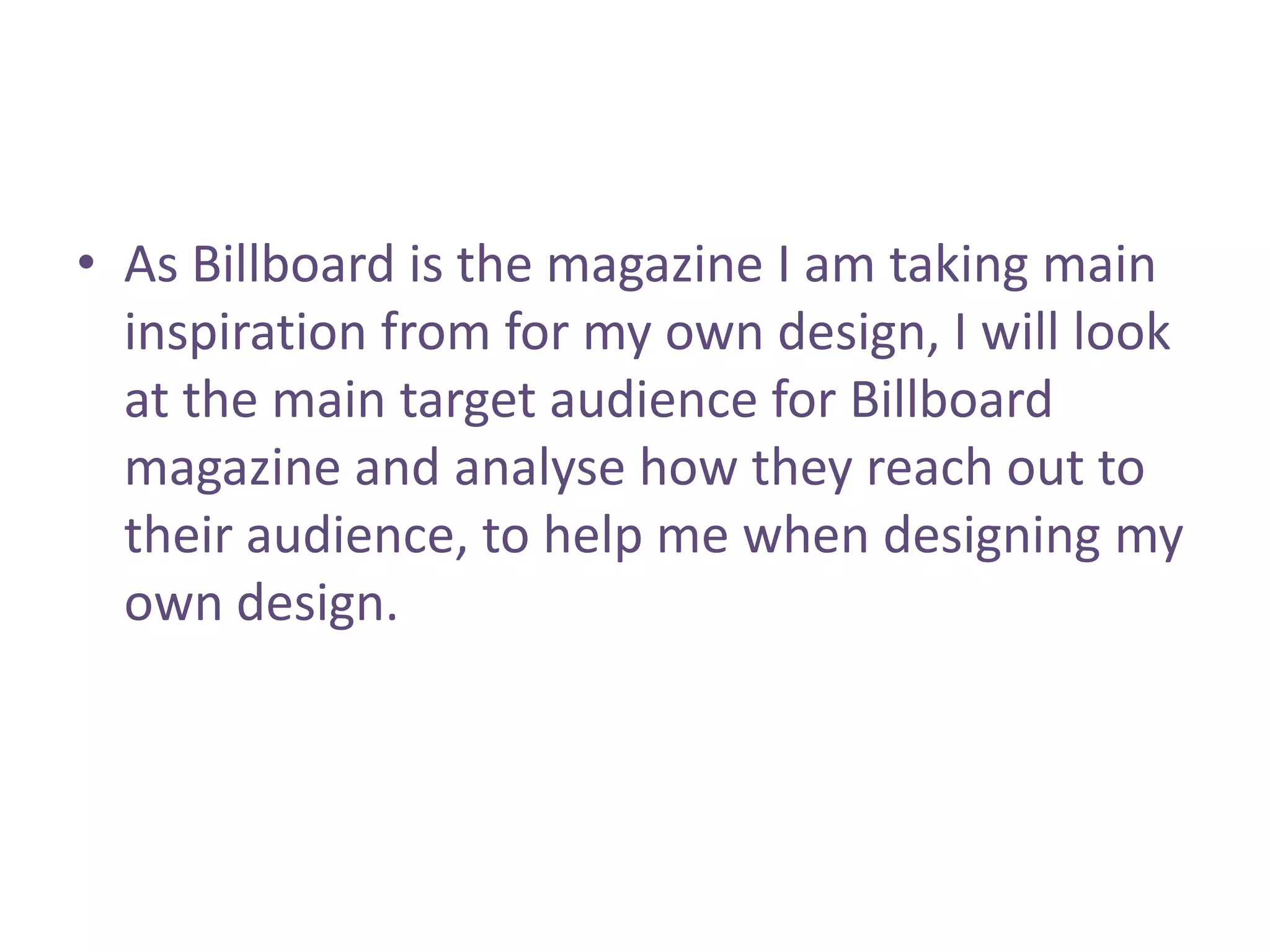 Billboard target audience | PPT