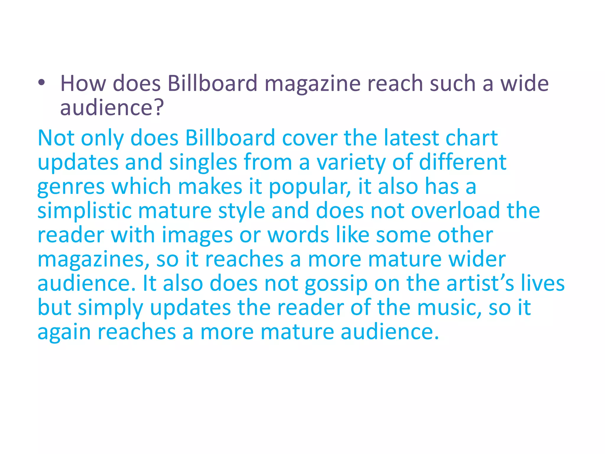 Billboard target audience | PPT
