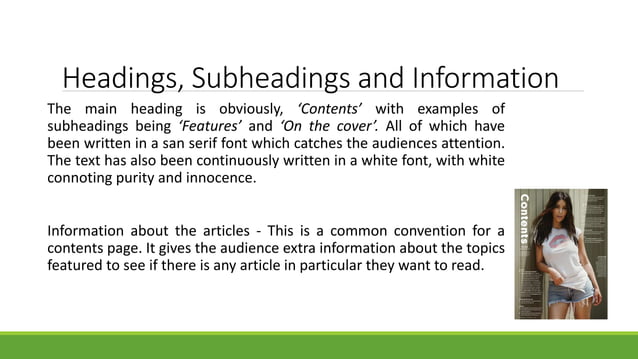 Billboard Contents Page Analysis 2 | PPT