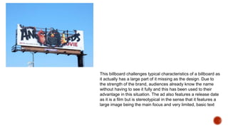 Billboard Codes & Conventions | PPTX | Marketing and Advertising | Business