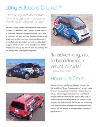 Billboard Cruisers Mediakit | PDF