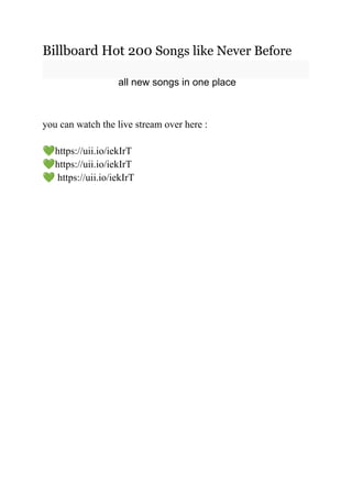 Billboard hot 200 songs like never before | PDF