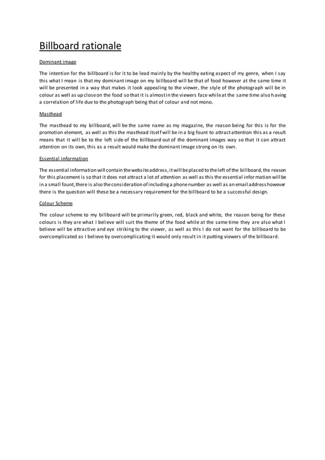 Billboard rationale | DOCX